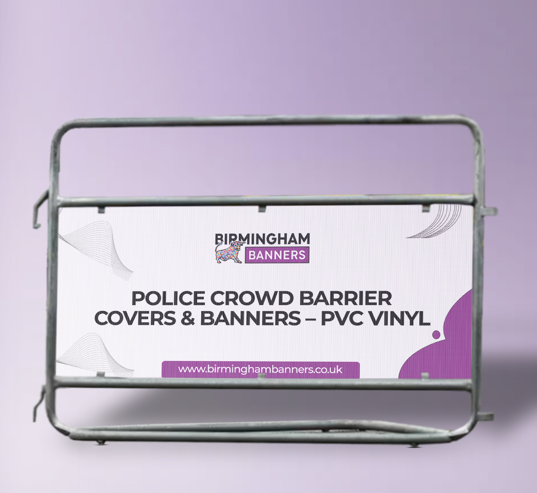POLICE CROWD BARRIER COVERS & BANNERS – PVC VINYL Same Day & Next Day ...