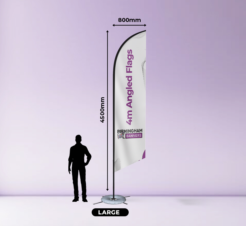 4m Angled Flags Same Day & Next Day Printing Birmingham